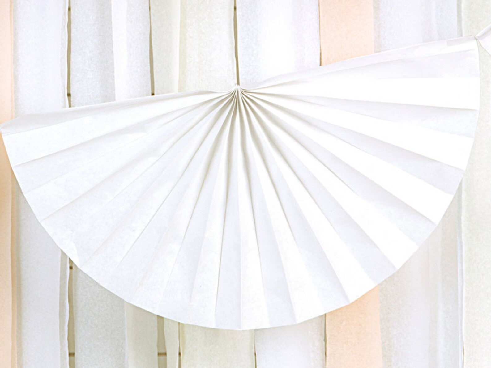 Long Pastel White Fan Garland 3m/10ft Long and 30cm/12inch | Etsy UK