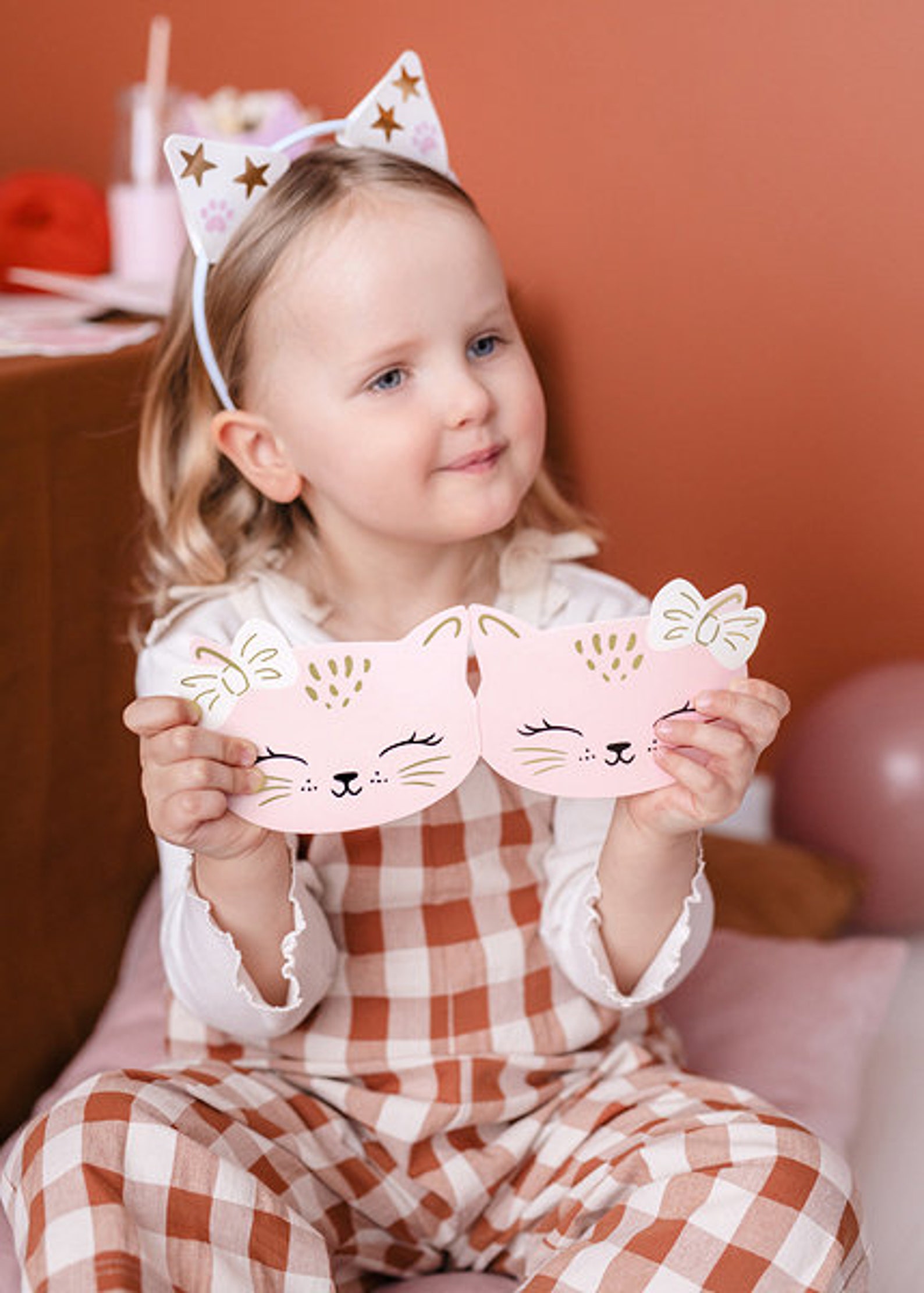 6 Pink Cat Invitations, Cat Party Invitations, Party Decorations, Cat ...