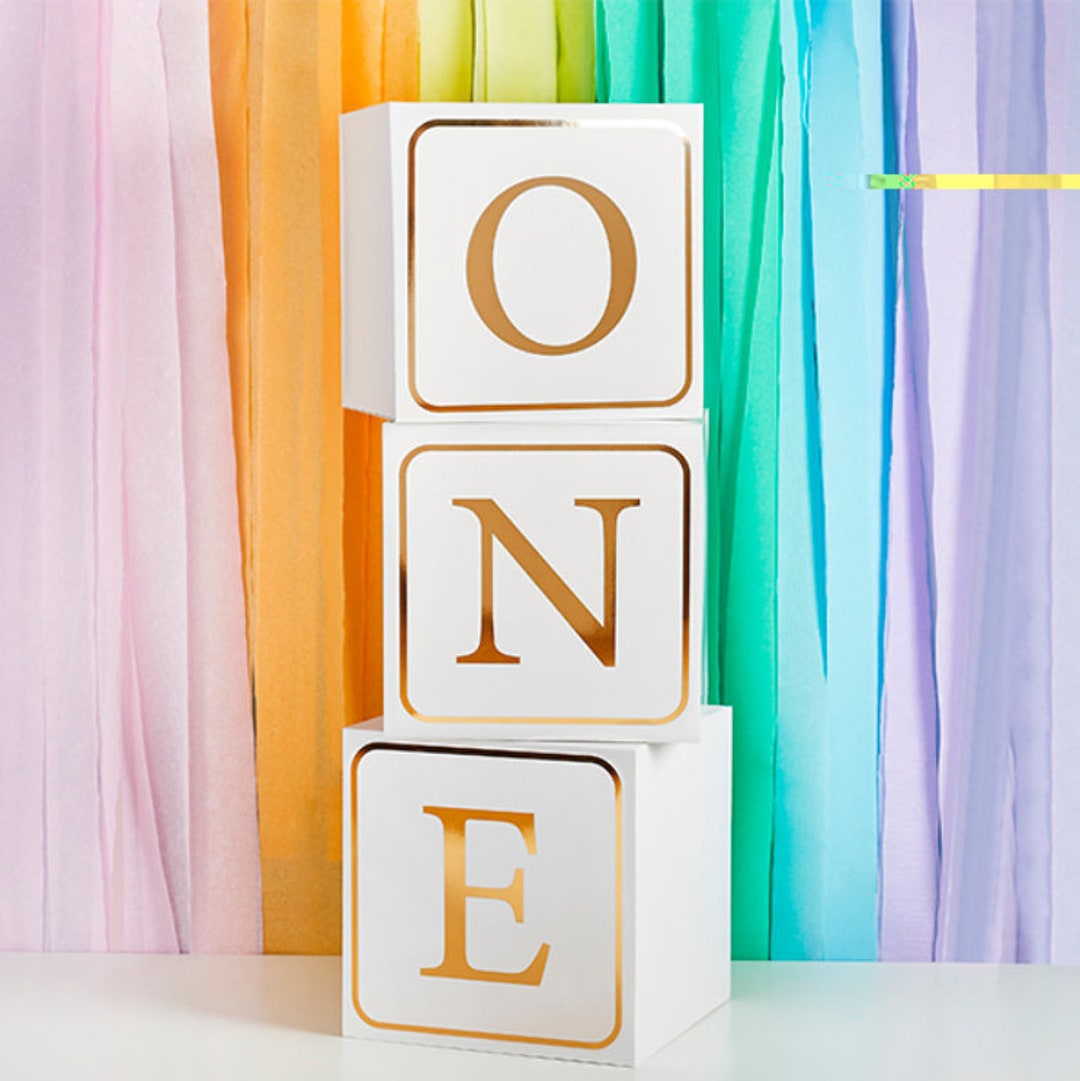 Jumbo 'ONE' Blocks Gold 'ONE' Blocks 1st - Etsy