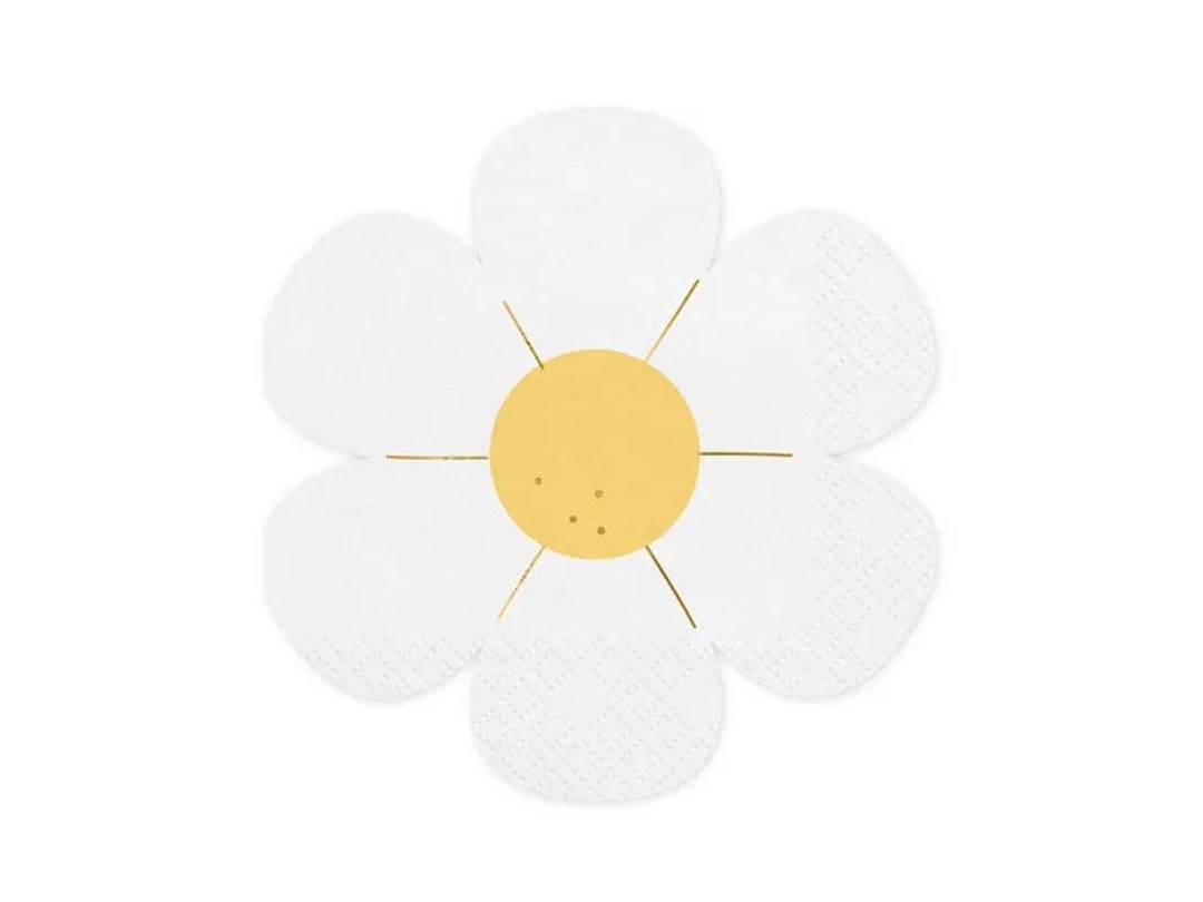12 Daisy Floral Paper Napkins, Daisy Paper Napkins, Spring Garden Party ...