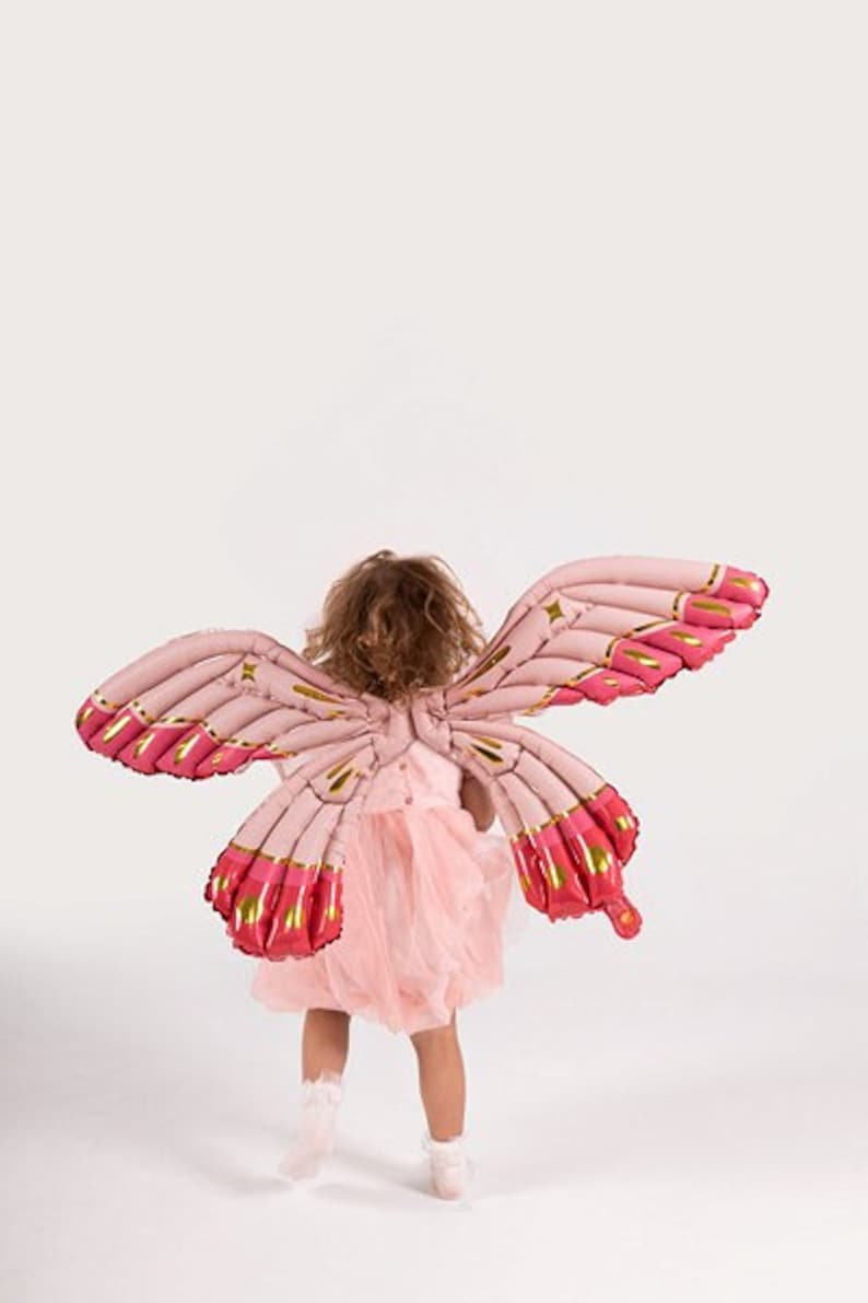 Pink or Purple Foil Balloon Butterfly Wings, 102 X 50 Cm, Butterfly ...