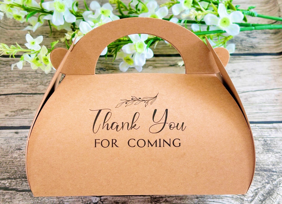 Set of 10 Kraft 'thank You' Boxes, Kraft Cake Boxes, Natural Wedding ...