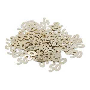 Gold Confetti for 50th Birthday 50th Birthday Confetti - Etsy