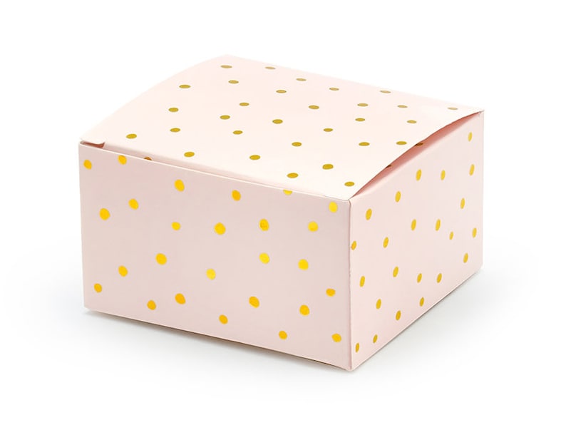 Light Pink Gift Boxes With Gold Polka Dots Set of 10 Thank - Etsy UK