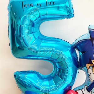 DIY Large Sonic Balloon Sculpture, Sonic Kids Birthday Balloon ...