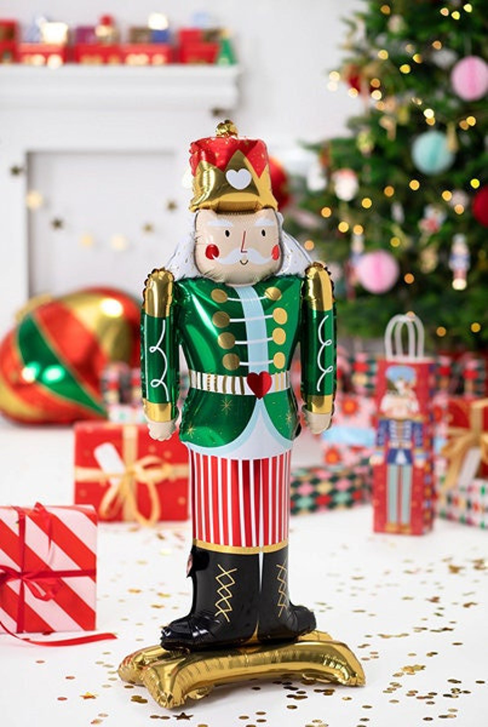 Giant 3D Standing Nutcracker Foil Balloon, Festive Nutcracker Balloon ...