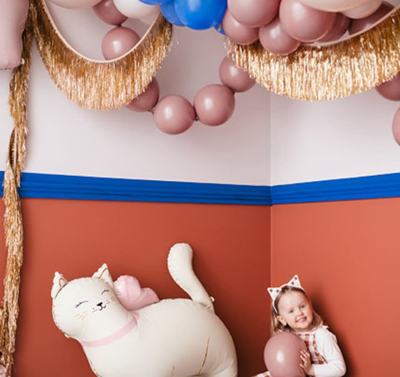 White Cat Foil Balloon, Cute Cat Balloon, Cat Foil Balloon, Cat Balloon ...