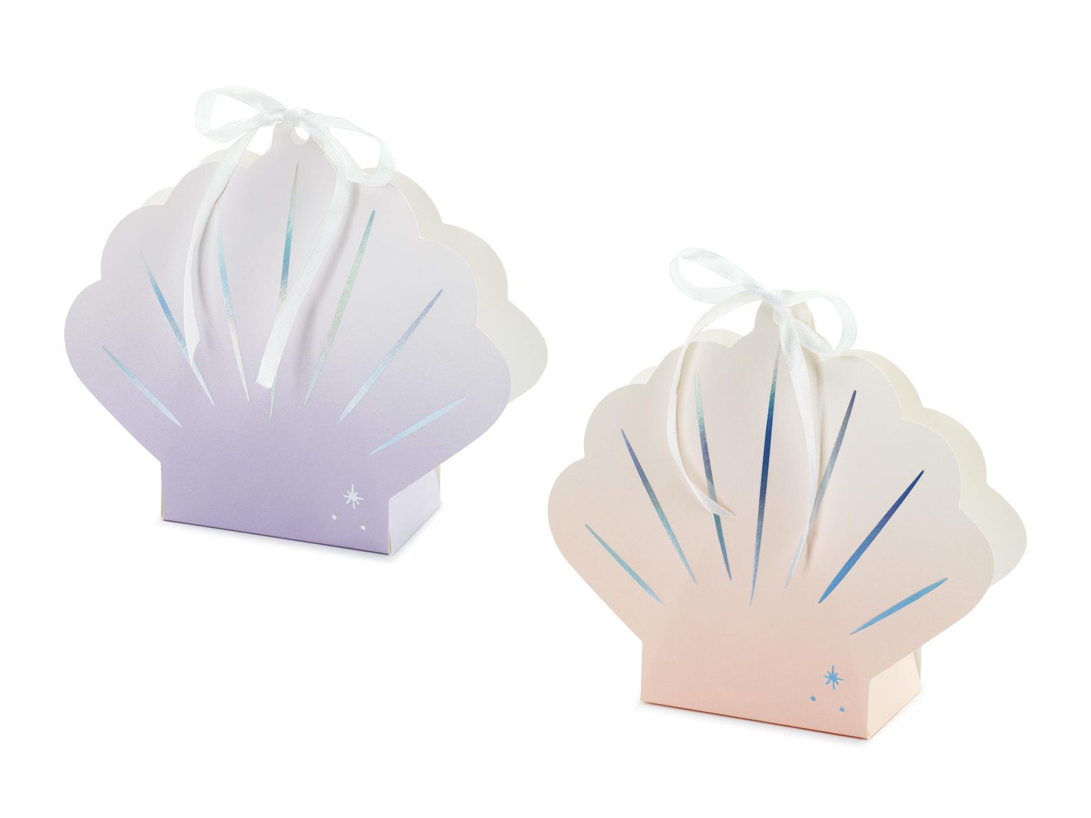 4 Seashell Gift Boxes, Mermaid Themed Party, Seashell Boxes, Kids ...