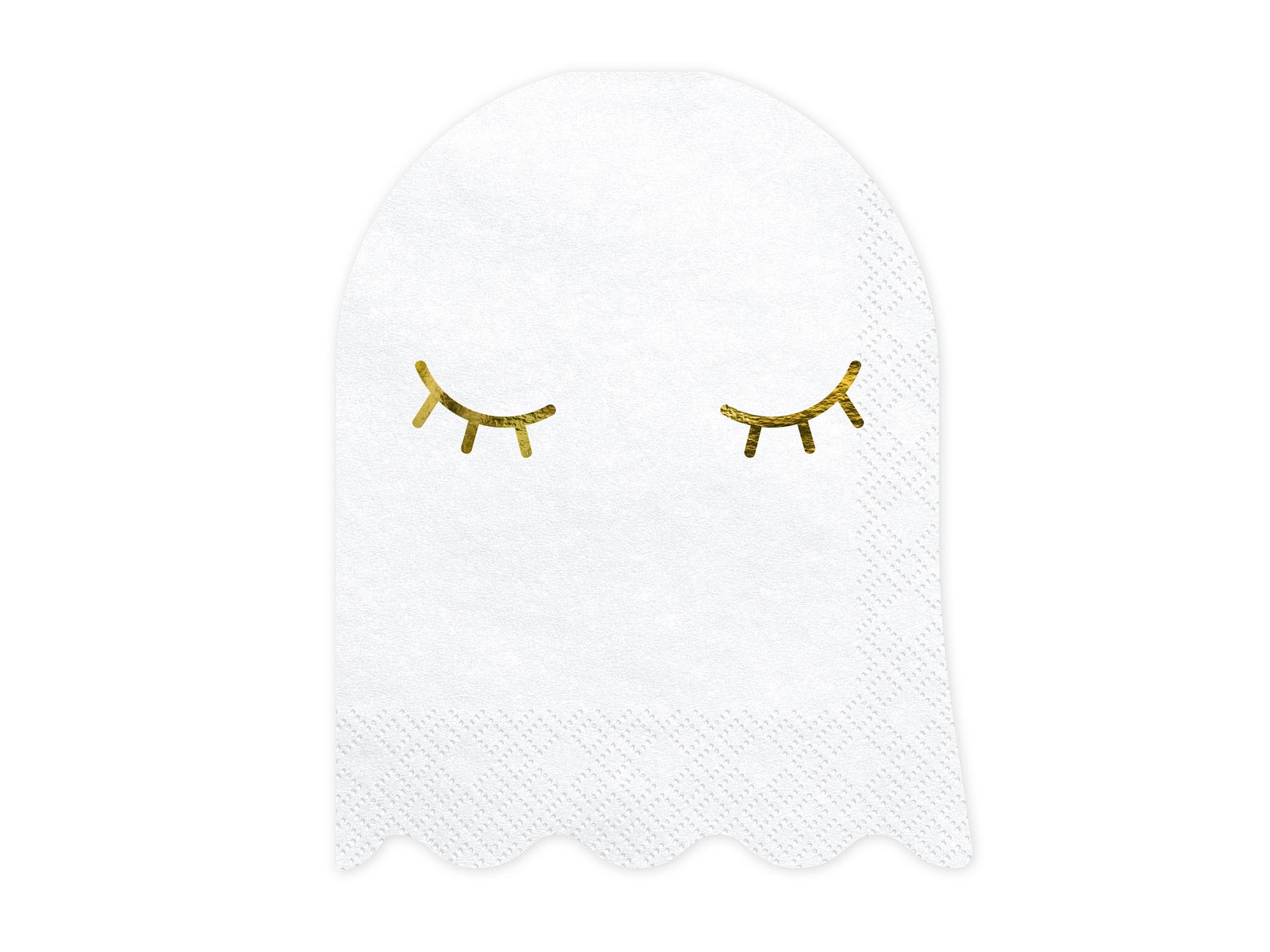 Cute Ghost Napkins - Pack of 20 - White and Gold Ghost Napkins ...