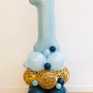 DIY Large 55" First Birthday Balloon Sculpture, Cute Safari Animal ...