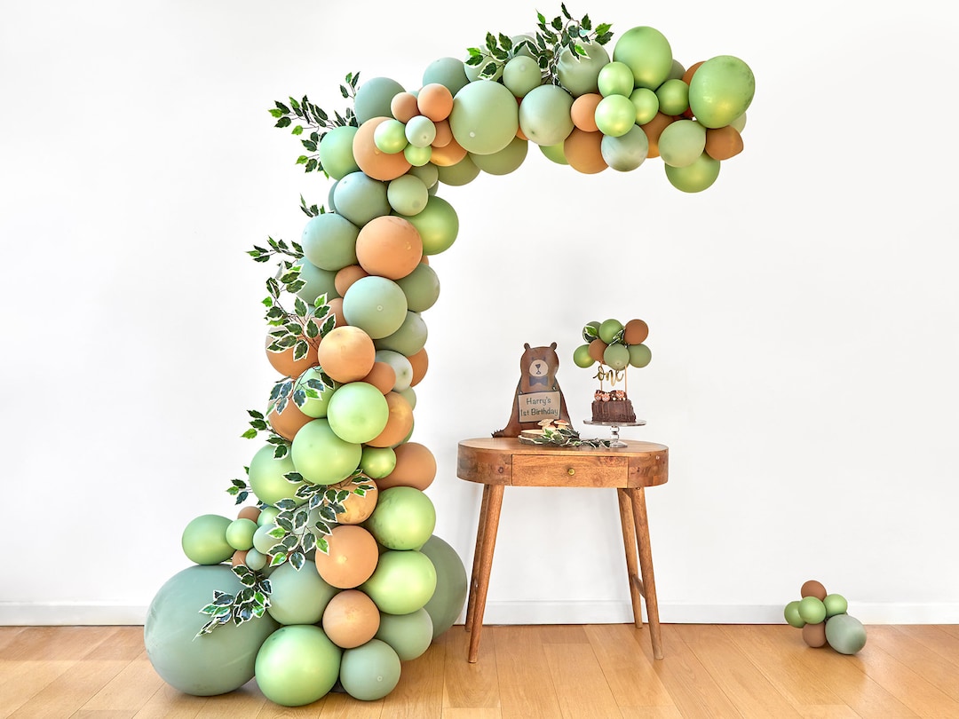 Woodland Balloon Arch, Green Balloon Arch, Woodland Balloon Arch ...