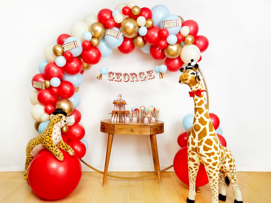 Circus Balloon Garland, Vintage Circus Balloon Arch, Circus Balloons ...