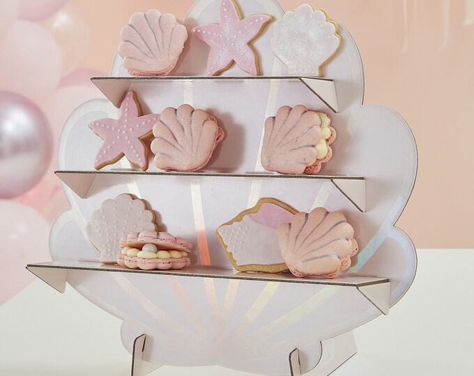 Iridescent Shell Shaped Treat Stand, Party Decor, Party Food, Mermaid ...