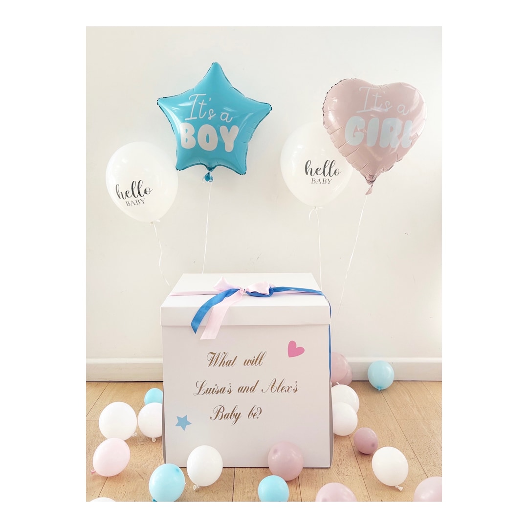 DIY Gender Reveal Box With Balloons, Giant Gender Reveal Box, Gender ...
