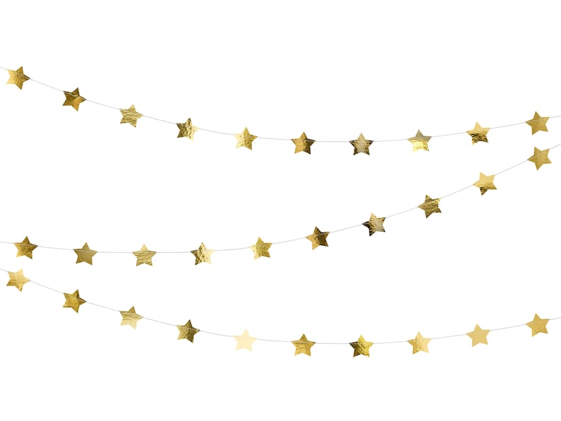 Extra Long Gold Star Banner Gold Stars Banner Twinkle | Etsy