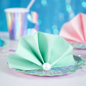 Pastel Mint Napkins, Pastel Mint Paper Napkins, Picnic Napkins, Mint ...