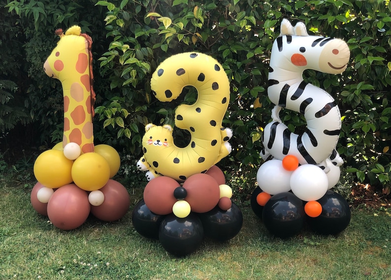 DIY Large 1st Birthday Giraffe Balloon Sculpture, Number 1 Giraffe ...