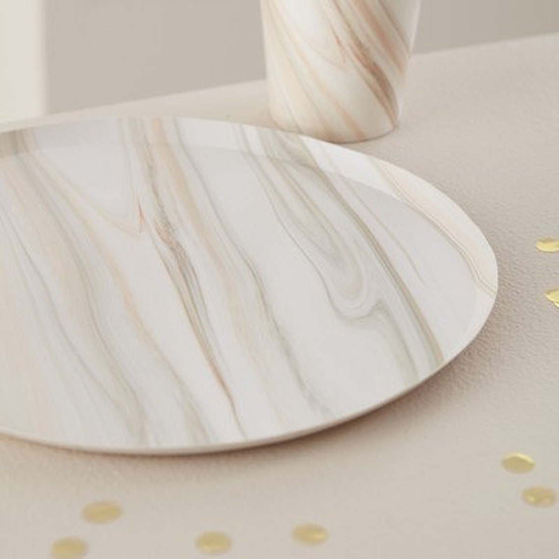 Eco-friendly Natural Marble Paper Plates Baby Shower Party - Etsy UK