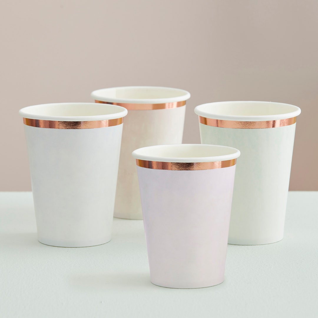 8 Pastel Watercolour Party Cups, Pastel Paper Plates, Pastel Tableware ...