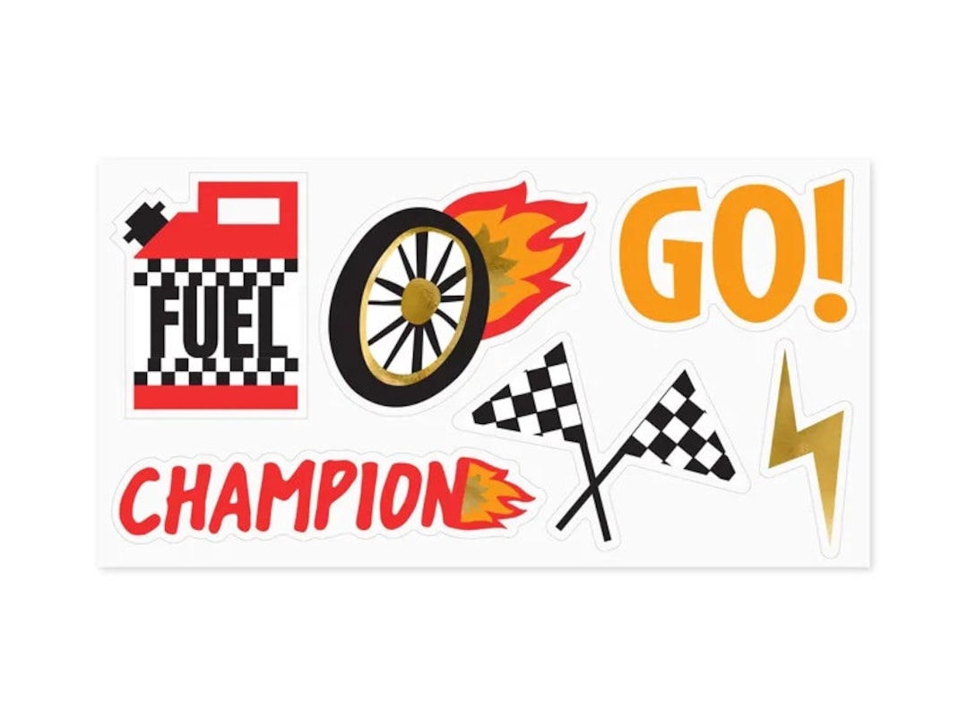 Racing Car Stickers, Cars Themed Stickers, Party Decorations, Boy ...