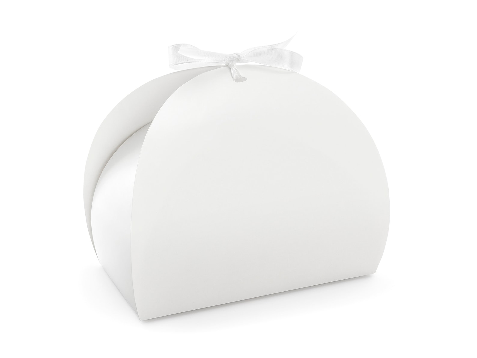 White Cake Boxes With Ribbon - Set of 10 - White Thank You Boxes ...
