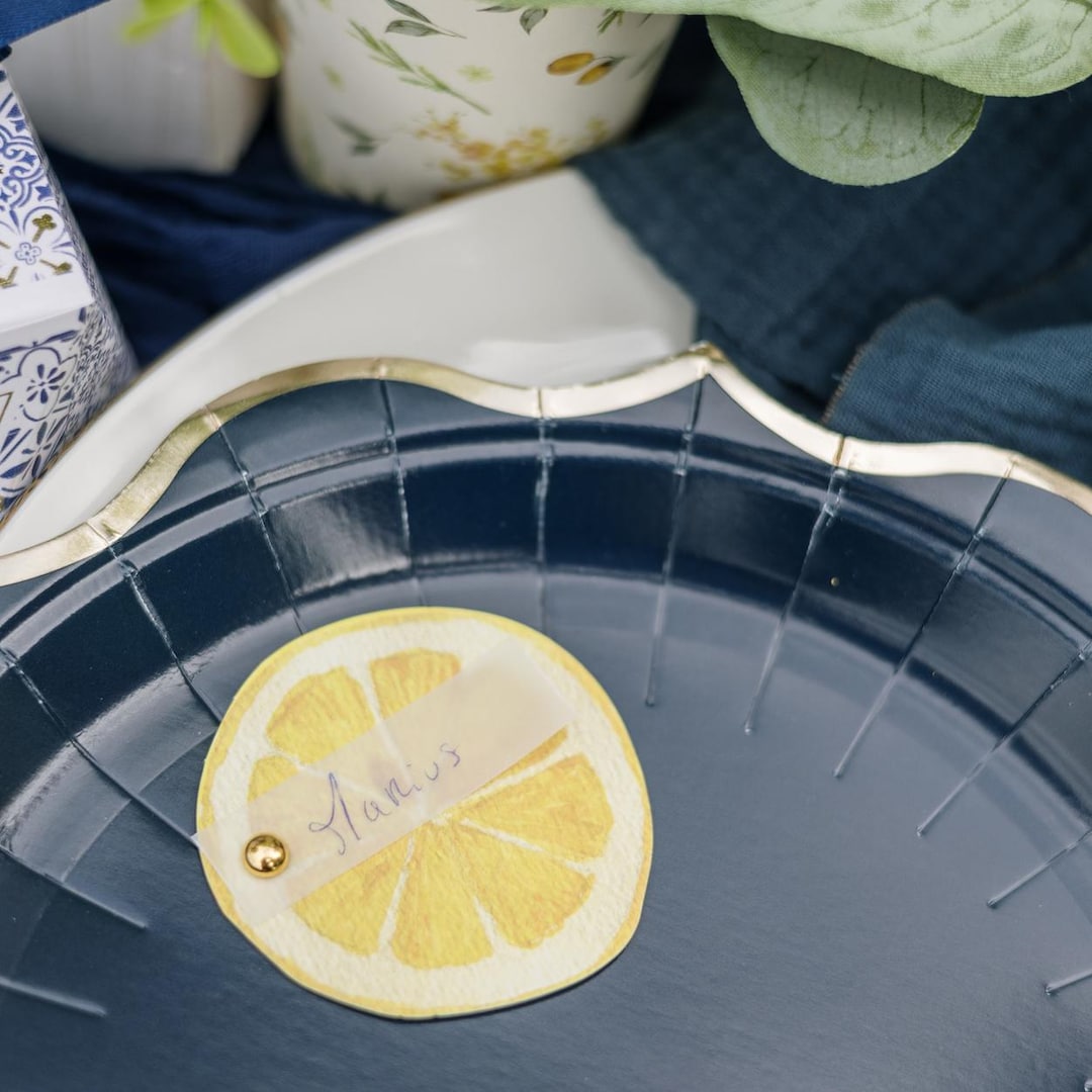 10 Dolce Vita Place Cards, Lemon Place Cards, Lemon Table Decorations ...
