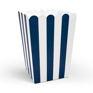 Blue Popcorn Boxes - Striped Popcorn Boxes - Blue Striped Popcorn Boxes ...