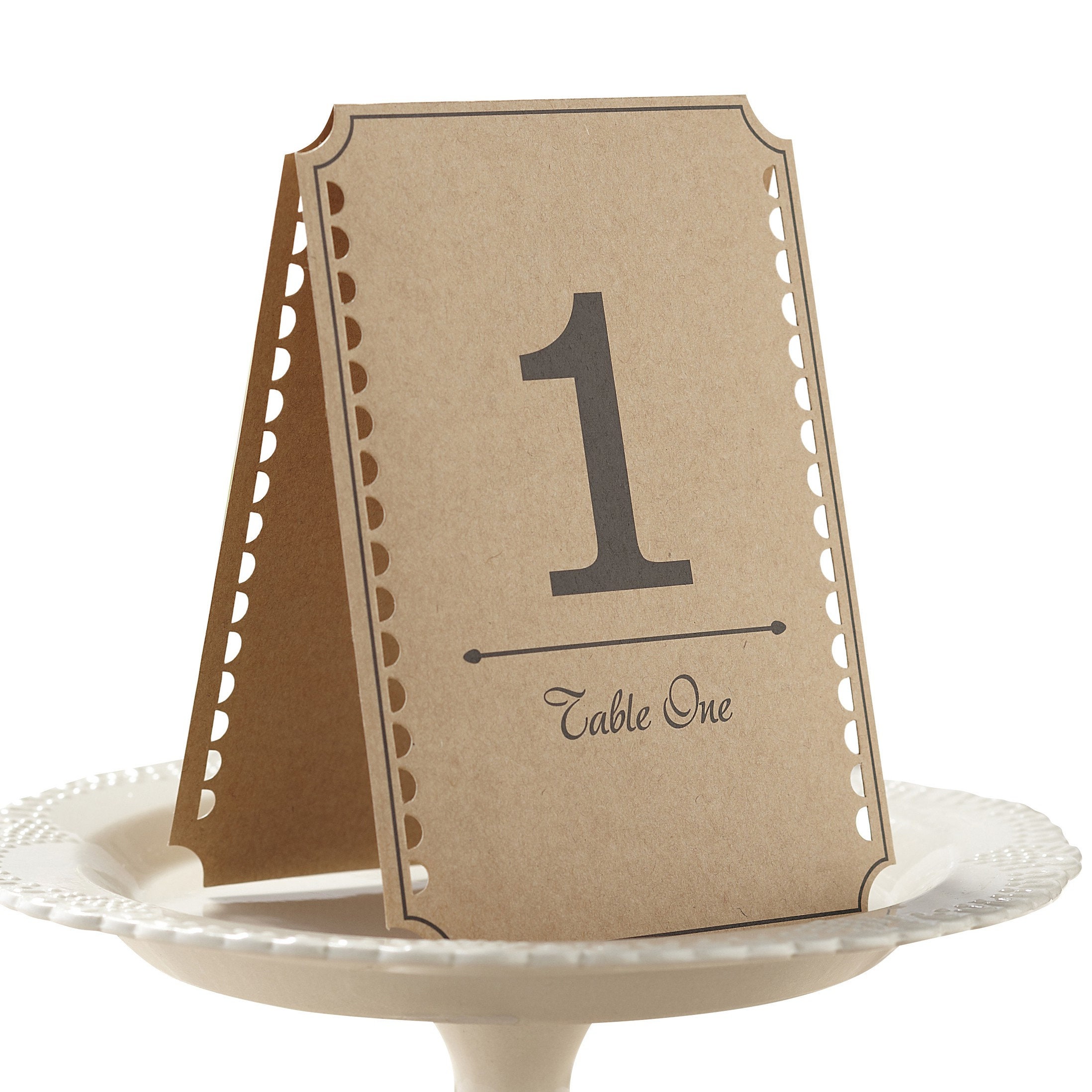 12 Kraft Table Numbers Paper Table Numbers Wedding Table - Etsy UK