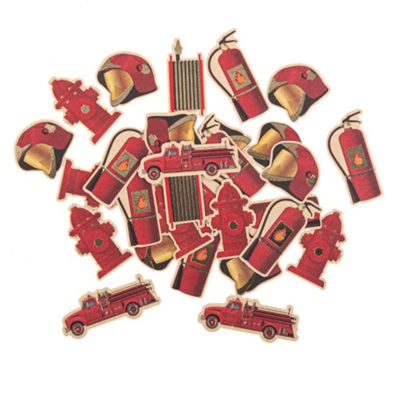 Vintage Fire Truck Kraft Napkins, Fire Engine Napkins, Fireman Napkins ...