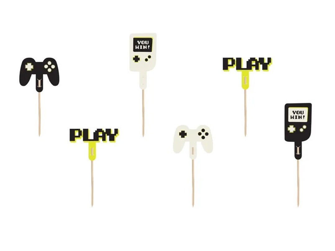 Video Game Cupcake Toppers, Video Games Toppers, Video Game Party, Kids ...