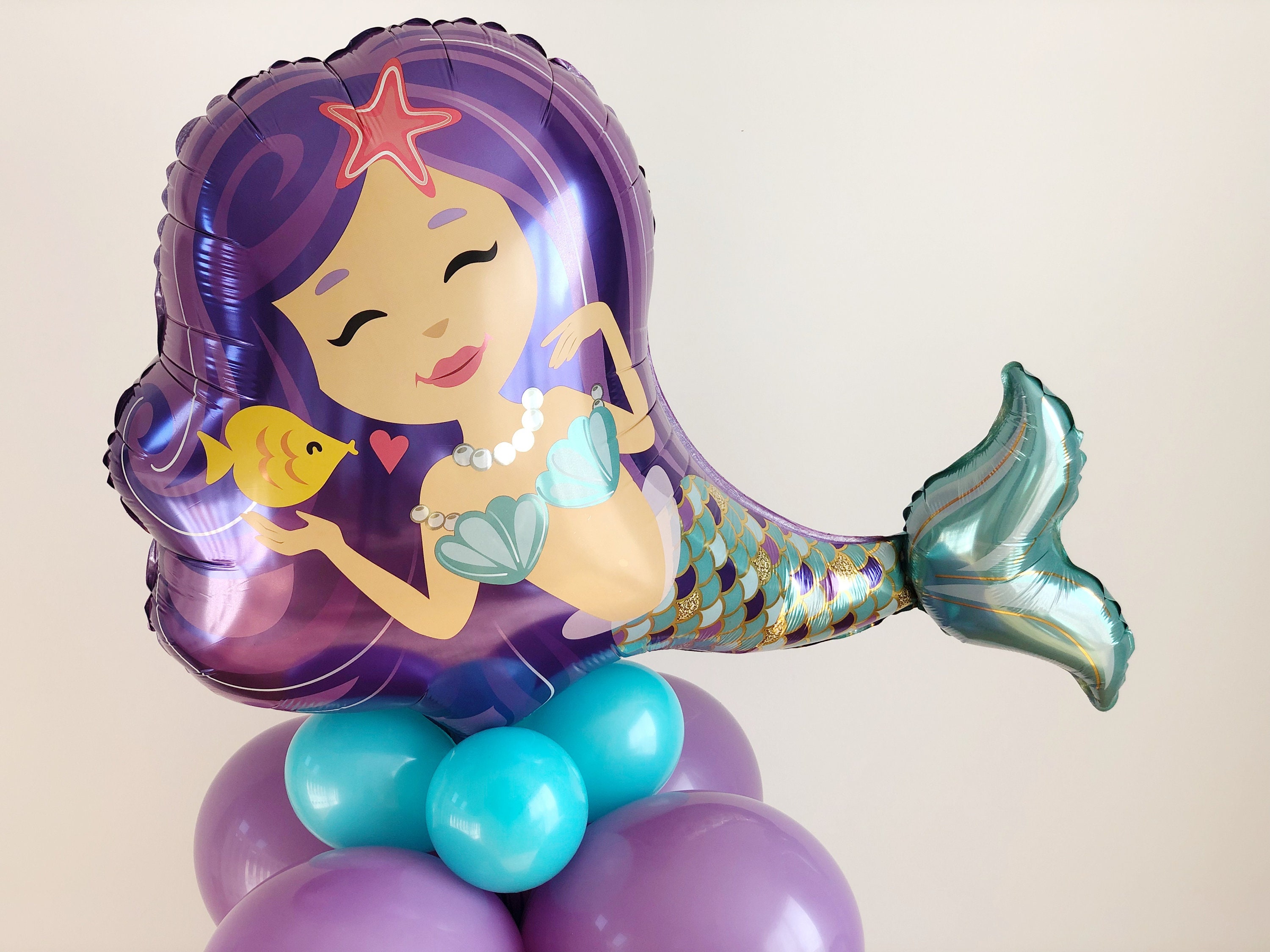 Giant Mermaid Balloon - DIY 4.4ft Mermaid Balloon Display - Diy Kit ...
