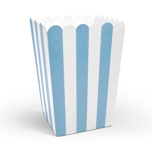 Blue Popcorn Boxes - Striped Popcorn Boxes - Blue Striped Popcorn Boxes ...