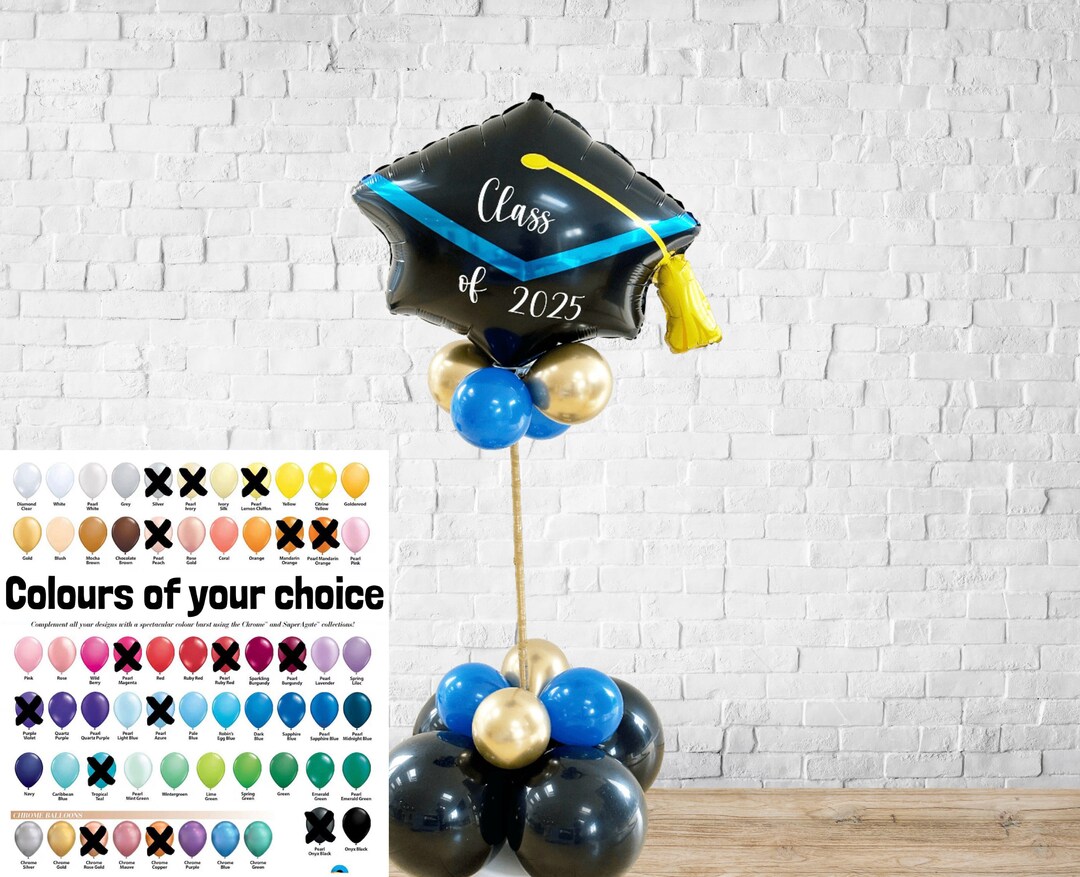 DIY Personalised Graduation Stand, Graduation Balloon, Graduate Balloon ...