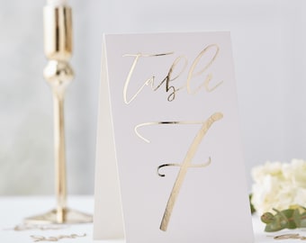 Gold Table Numbers - Etsy
