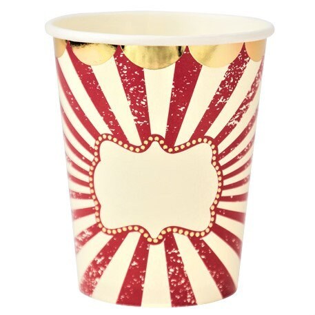 8 Fun Circus Cups With Gold Foiling Vintage Circus Cups - Etsy UK