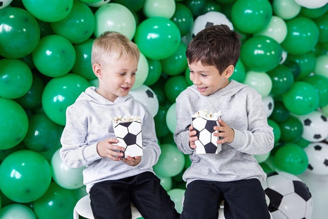 Football Popcorn Boxes, Set of 6, Football Party Boxes, Football Party ...