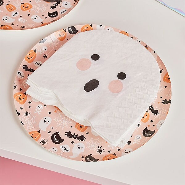 Cute Ghost Napkins, Pack of 20 , White Ghost Napkins, Halloween ...