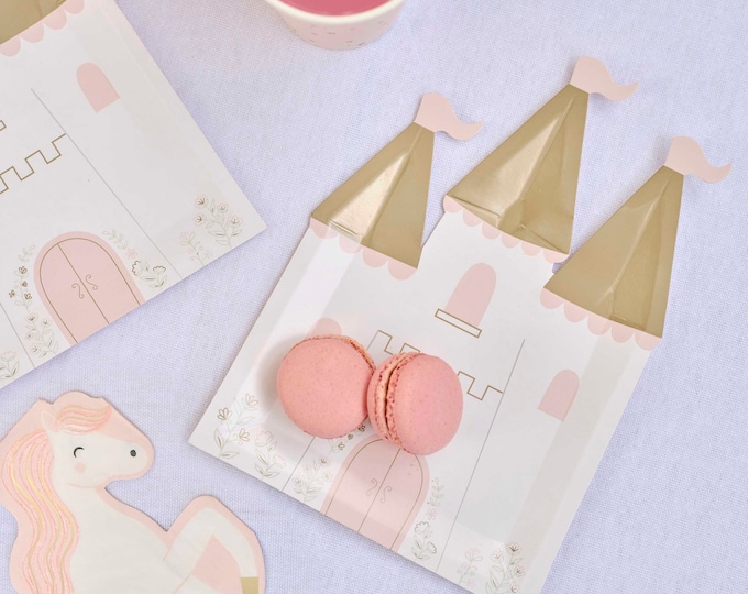 8 Princess Castle Paper Plates, Castle Paper Plates, Princess Theme ...