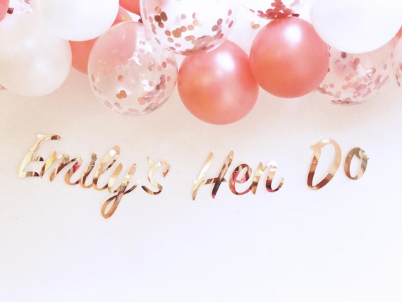 Personalised Hen Do Banner Available in Bronze Silver or - Etsy