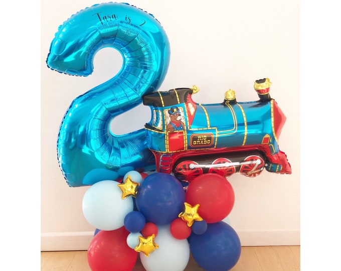 DIY Large Train Sculpture, Train Balloon Stack, Train Sculpture, Train ...