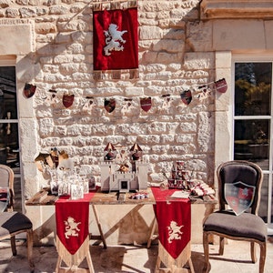 Medieval Castle Cupcake Stand, 3D Knights Castle Food Display, Red and ...