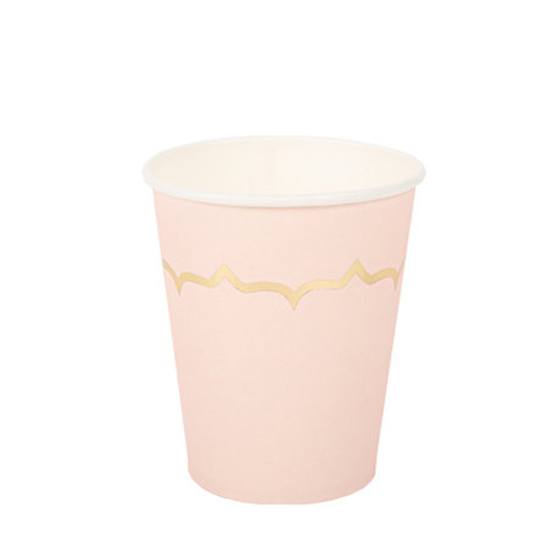 8 Pastel Pink Paper Cups, Pastel Pink Paper Cups, Pink and Gold, Pastel ...