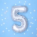 14 Silver Number Balloon Number Balloons Silver Number Balloon Silver ...