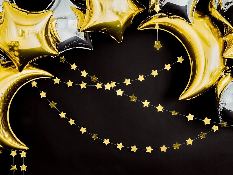 Extra Long Gold Star Banner Gold Stars Banner Twinkle - Etsy UK