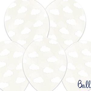Cloud Balloons - Set of 6 - Blue Cloud Balloons - Christening - Vintage ...