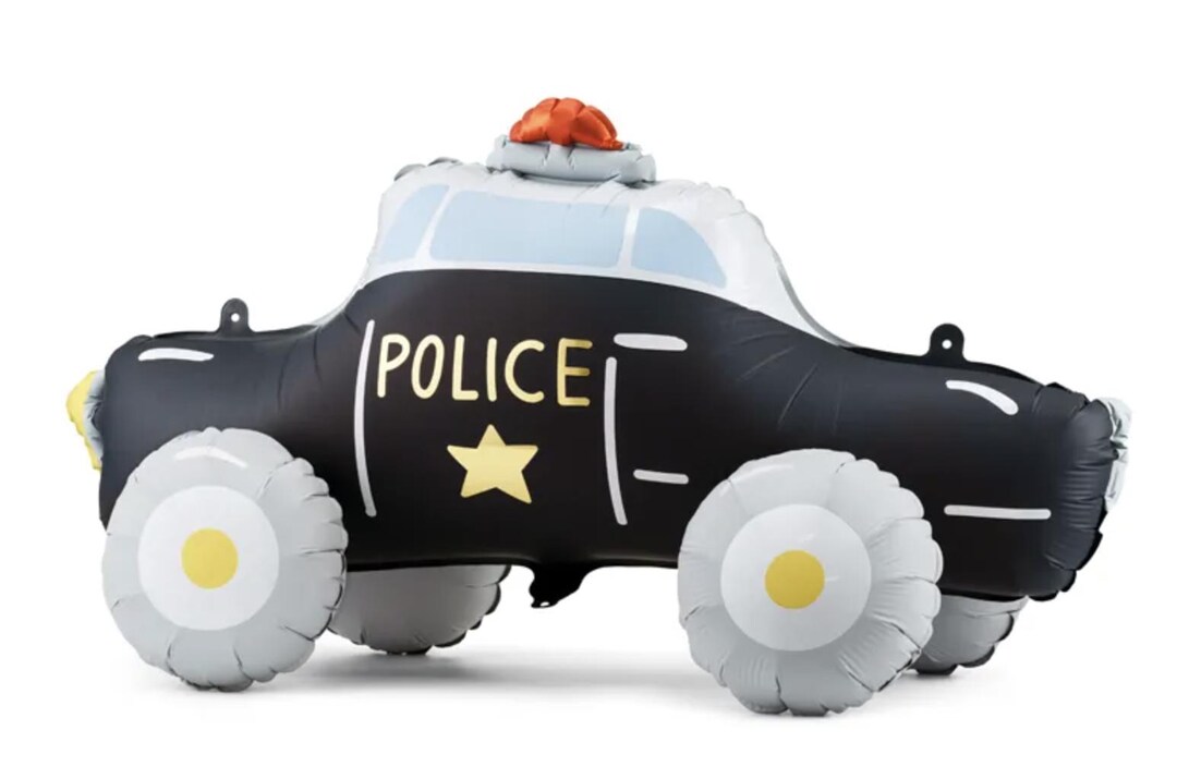 Standing Police Car Foil Balloon, Air Only, Policeman Party, Police Car ...