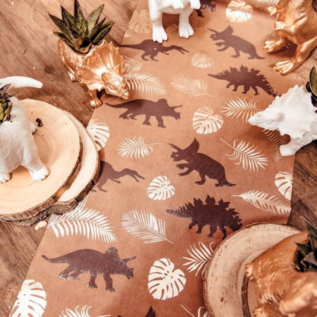Suede Dinosaur Themed Table Runner, Dinosaur Table Runner, Dino Theme ...
