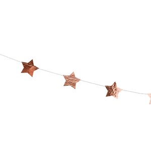Extra Long Rose Gold Star Banner, Rose Gold Stars Banner, Twinkle ...