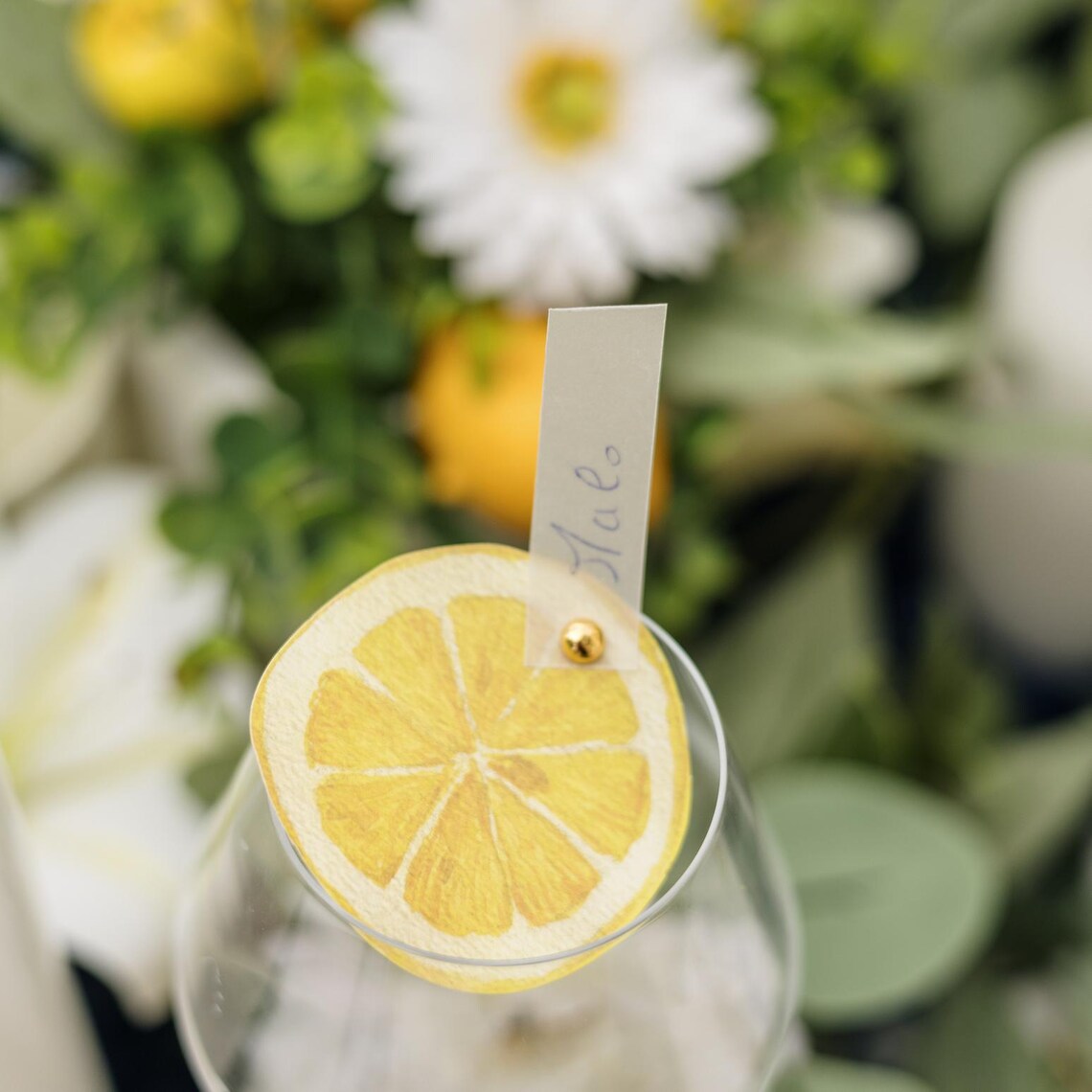 10 Dolce Vita Place Cards, Lemon Place Cards, Lemon Table Decorations ...