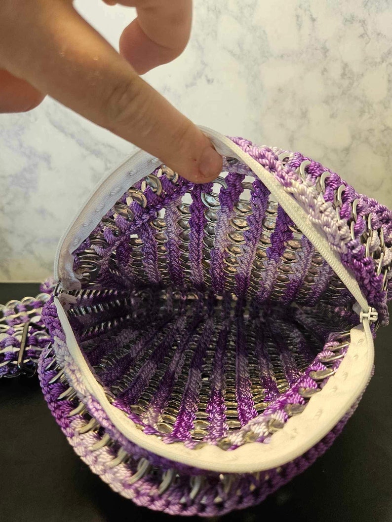 Purple Crochet Backpack, Crochet Purse, Pop Tab Purse, Earth Friendly ...